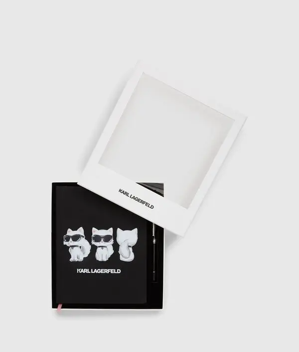 Karl Lagerfeld Ikon Choupette Notebook And Pen Set