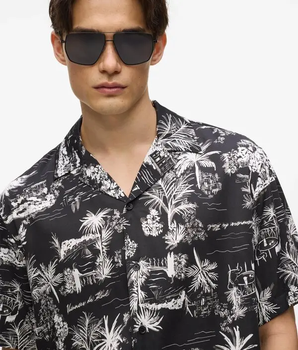 Karl Lagerfeld Short-sleeved All-over-print Shirt