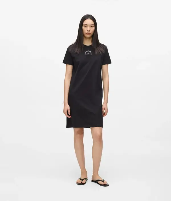 Karl Lagerfeld Rue St-guillaume Organic Cotton T-shirt Dress - Black