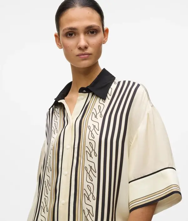 Karl Lagerfeld All-over Print Viscose Pajama Shirt