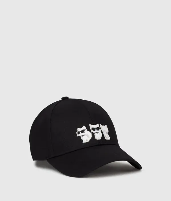 Karl Lagerfeld Ikon Choupette Baseball Cap - Black