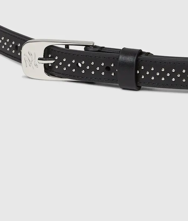 Karl Lagerfeld K/autograph Slim Studded Leather Belt