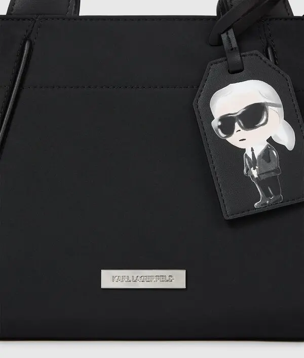 Karl Lagerfeld Ikon Nylon Small Tag Tote Bag