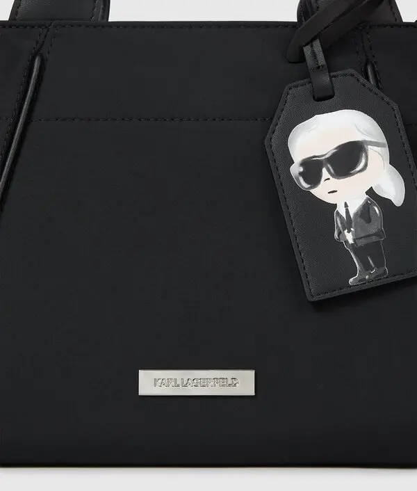 Karl Lagerfeld Ikon Nylon Small Tag Tote Bag