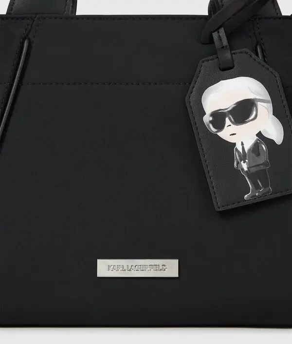 Karl Lagerfeld Ikon Nylon Small Tag Tote Bag