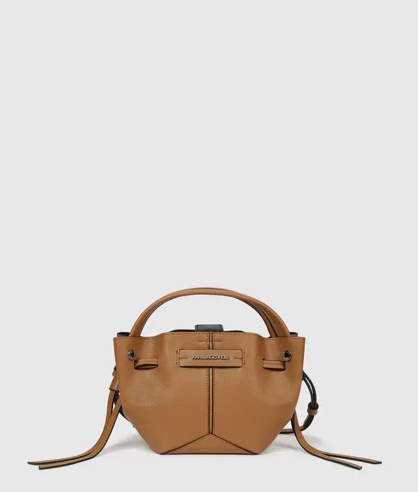 Karl Lagerfeld K/pierced Mini Bucket Bag - Caramel