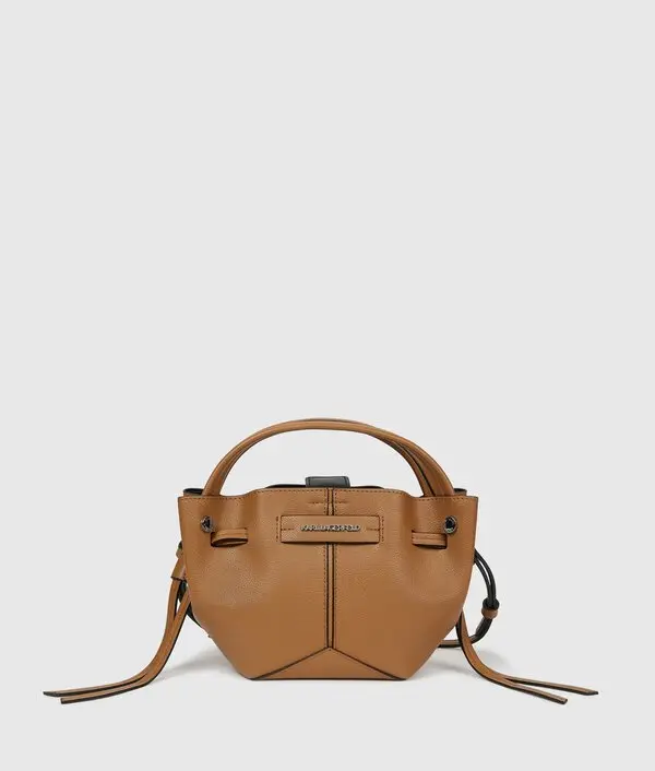 Karl Lagerfeld K/pierced Mini Bucket Bag - Caramel