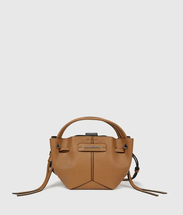 Karl Lagerfeld K/pierced Mini Bucket Bag - Caramel
