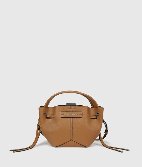 Karl Lagerfeld K/pierced Mini Bucket Bag - Caramel