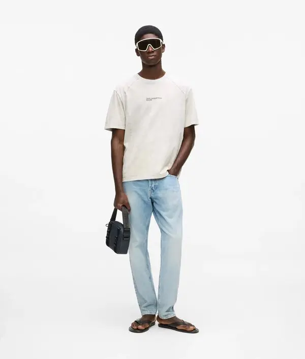 KL JEANS Vintage Wash Tapered Jeans - Vintage Light Blue