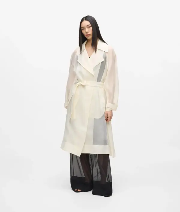 Karl Lagerfeld Organza Trench Coat - Pristine