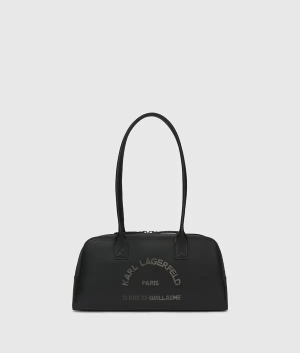 Karl Lagerfeld K/daily Leather Bowling Bag - Black-nickel