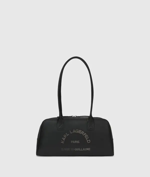 Karl Lagerfeld K/daily Leather Bowling Bag - Black-nickel