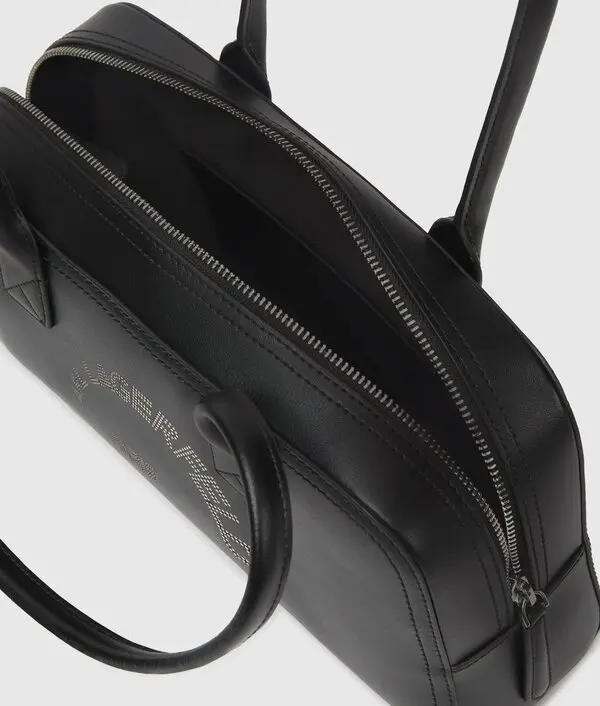 Karl Lagerfeld K/daily Leather Bowling Bag - Black-nickel