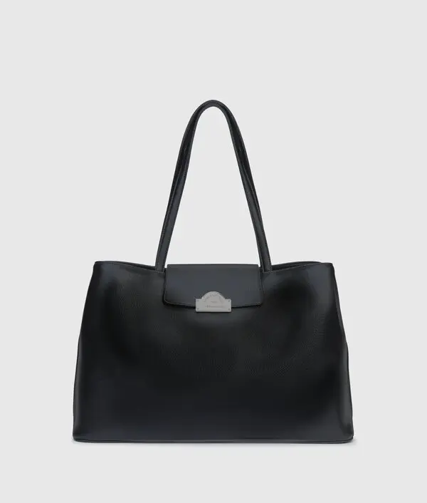 Karl Lagerfeld Rue St-guillaume Metal Tote Bag - Black
