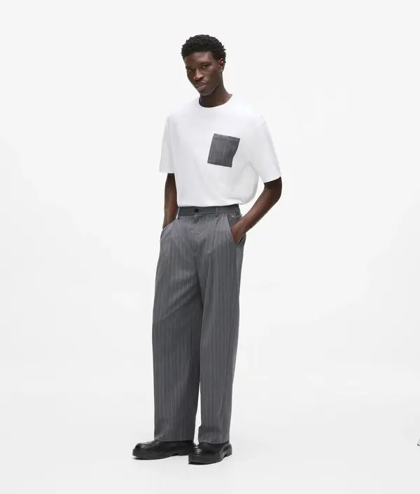 Karl Lagerfeld Pinstripe Wool-blend Tailored Pants