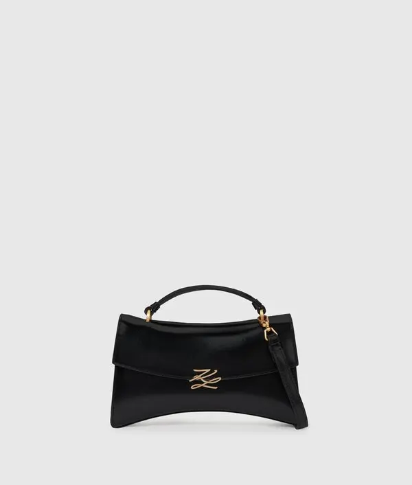 Karl Lagerfeld K/autograph Twist Top Handle Bag - Black/gold