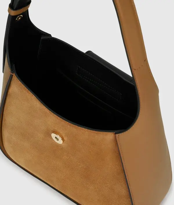 Karl Lagerfeld K/signature Suede Hobo Bag - Caramel