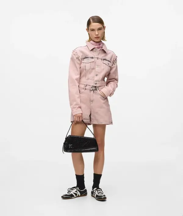 KL JEANS Jeans Lace-up Detail Cropped Denim Jacket