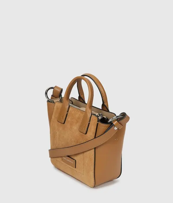 Karl Lagerfeld K/daily Mini Suede Tote Bag - Caramel