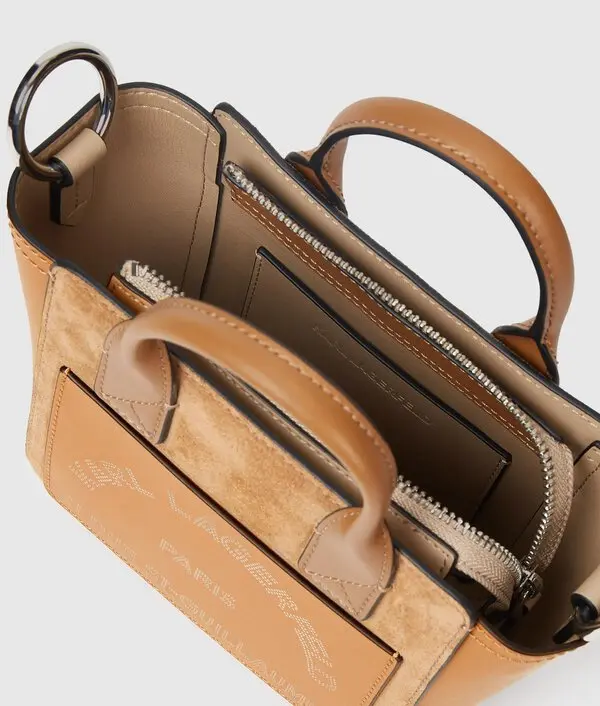 Karl Lagerfeld K/daily Mini Suede Tote Bag - Caramel