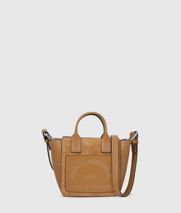 Karl Lagerfeld K/daily Mini Suede Tote Bag - Caramel