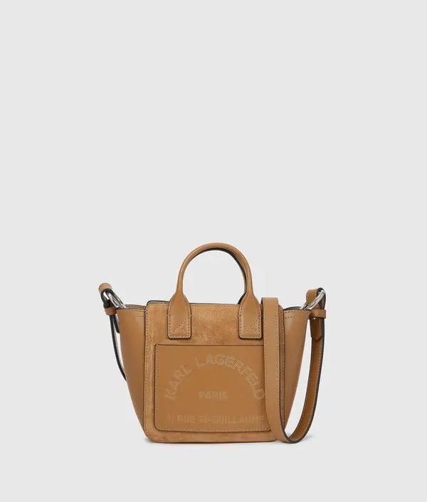 Karl Lagerfeld K/daily Mini Suede Tote Bag - Caramel