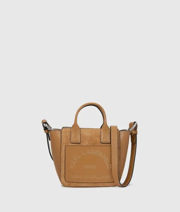 Karl Lagerfeld K/daily Mini Suede Tote Bag - Caramel