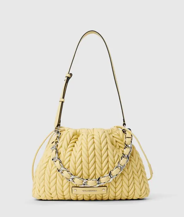 Karl Lagerfeld K/weave Chain Shoulder Bag - Sunlight
