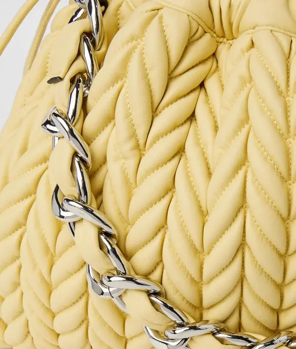Karl Lagerfeld K/weave Chain Shoulder Bag - Sunlight