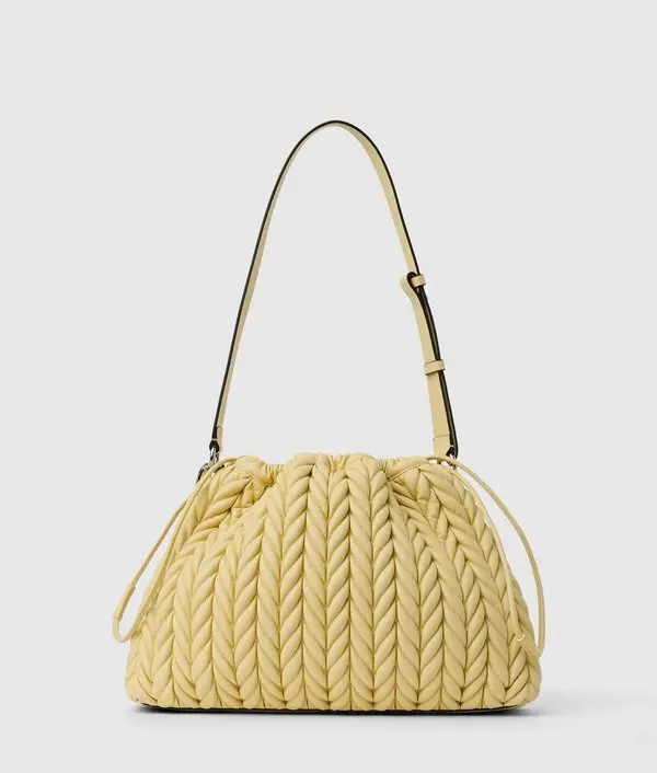 Karl Lagerfeld K/weave Chain Shoulder Bag - Sunlight