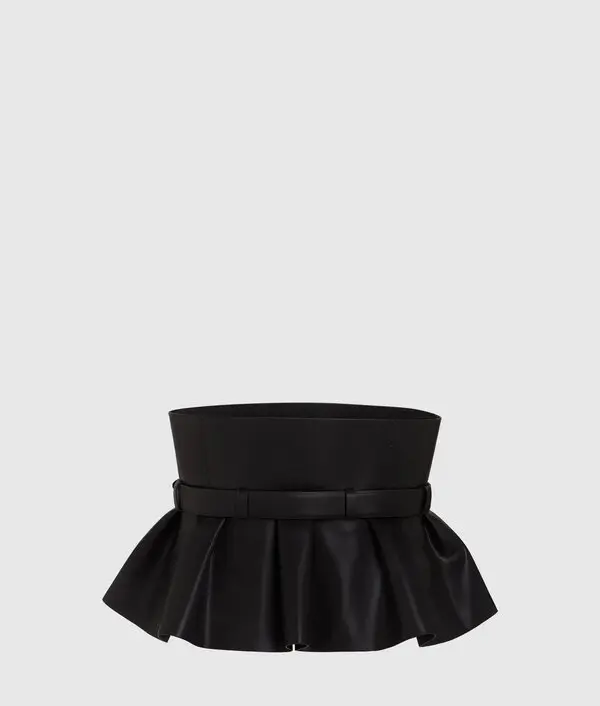 Karl Lagerfeld Leather Corset Peplum Belt