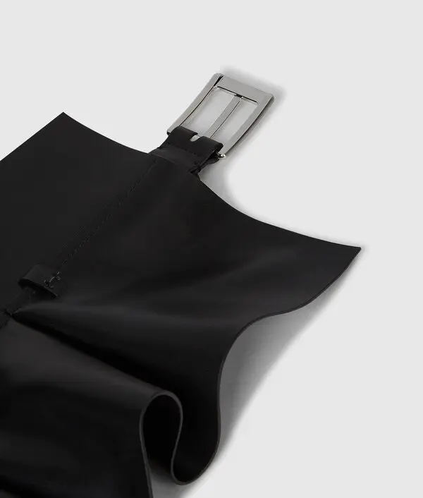 Karl Lagerfeld Leather Corset Peplum Belt