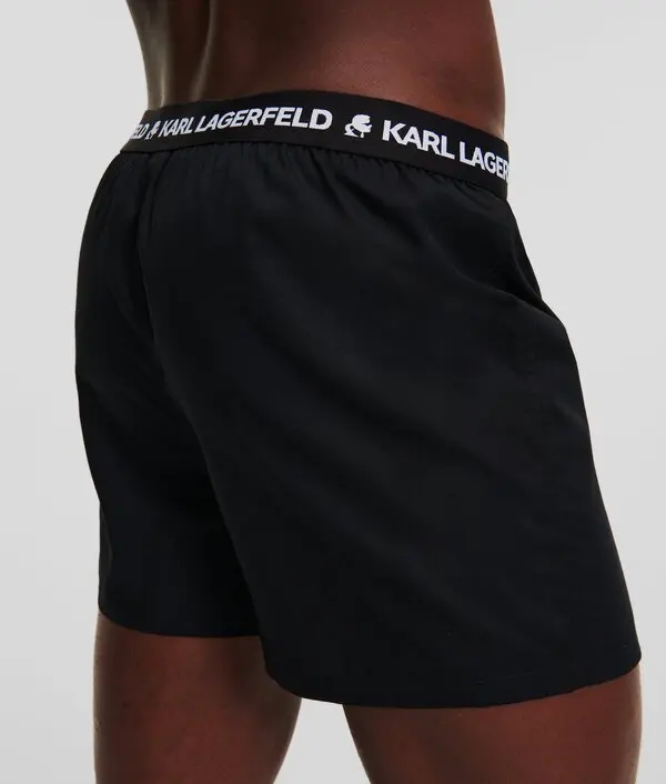 Karl Lagerfeld Logo Woven Boxer Shorts – 3 Pack