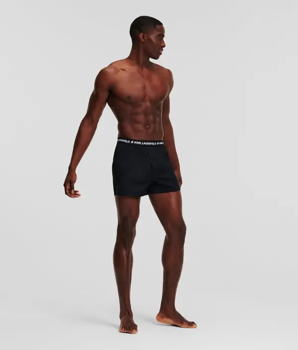 Karl Lagerfeld Logo Woven Boxer Shorts – 3 Pack
