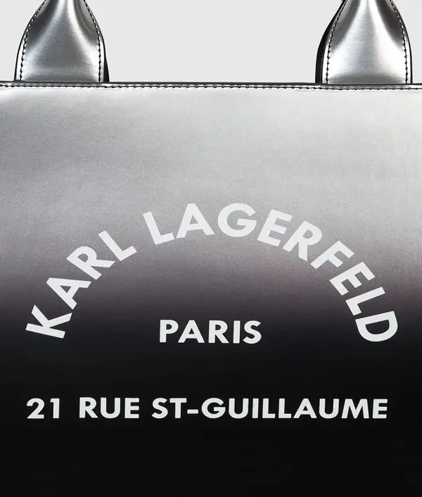 Karl Lagerfeld Rue St-guillaume Degrade Medium Tote Bag - Degrade Black Grey