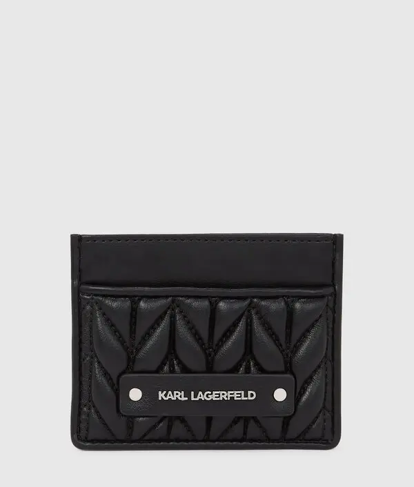 Karl Lagerfeld K/weave Cardholder - Black-nickel