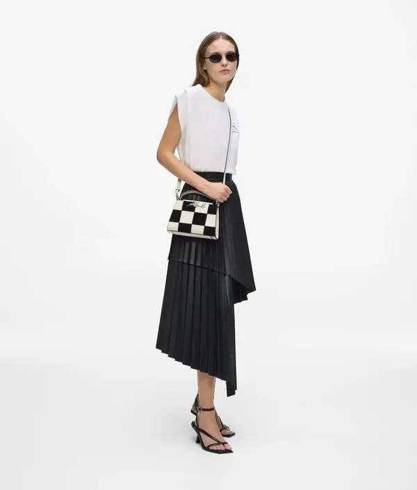 Karl Lagerfeld K/signature Checkered Top Handle Bag - Black/white Check