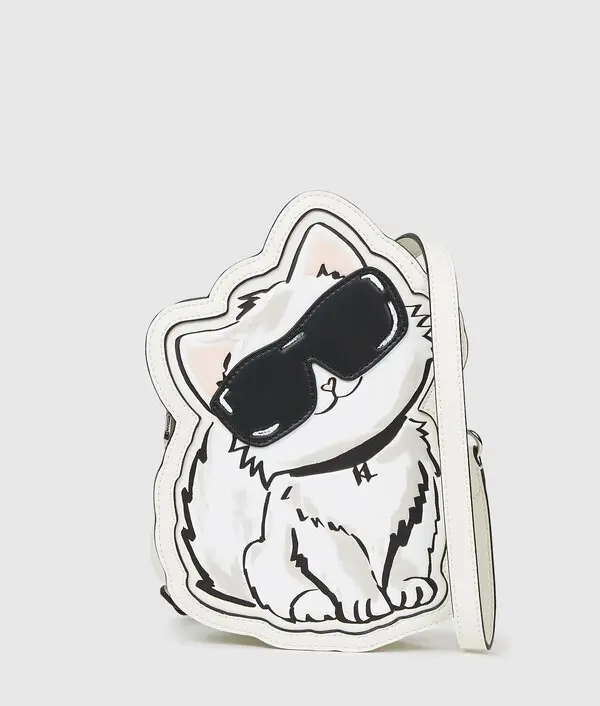 Karl Lagerfeld Ikon Choupette Crossbody Bag - Off White