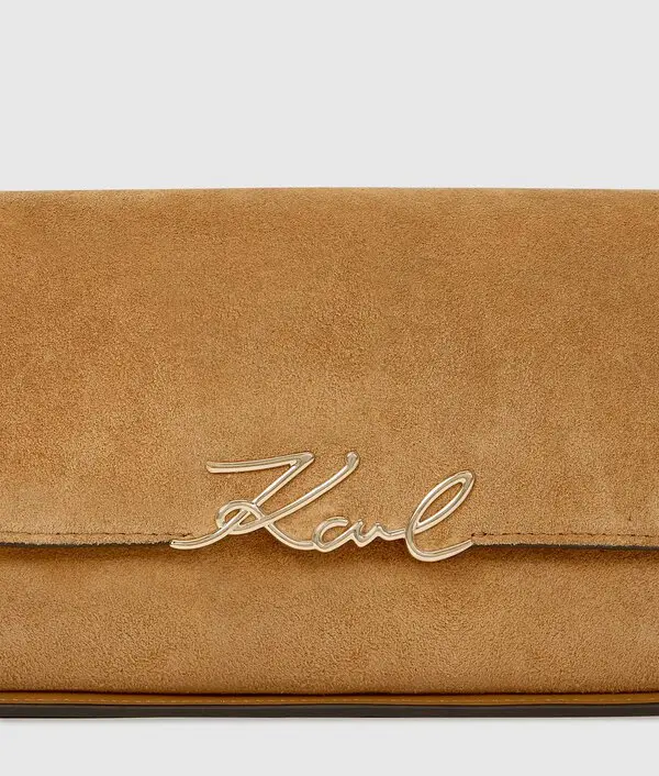 Karl Lagerfeld Suede Shoulder Bag