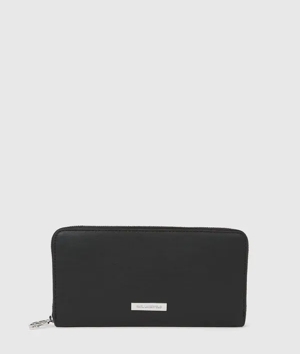 Karl Lagerfeld Ikon Smooth Continental Wallet - Black