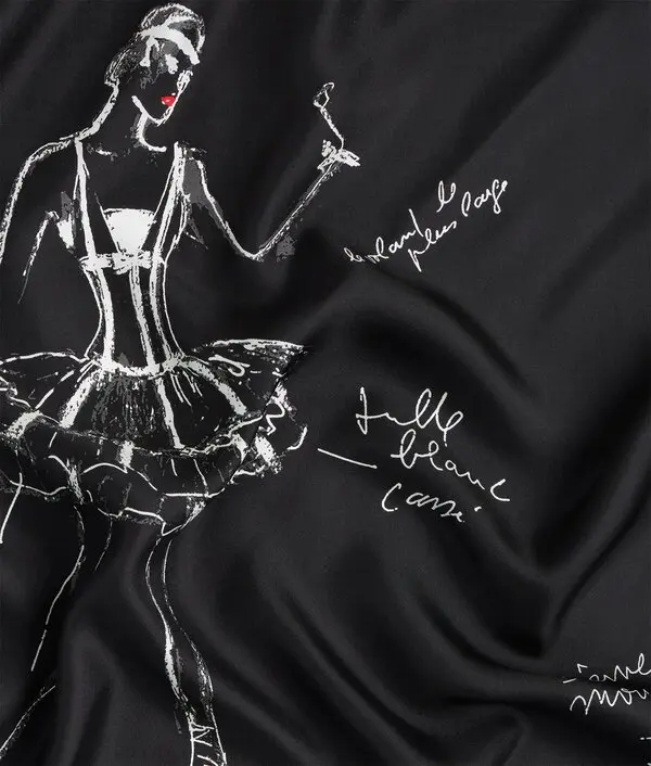 Karl Lagerfeld K/ballet Silk Scarf
