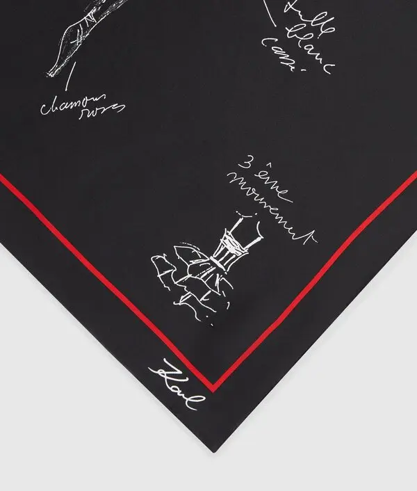 Karl Lagerfeld K/ballet Silk Scarf