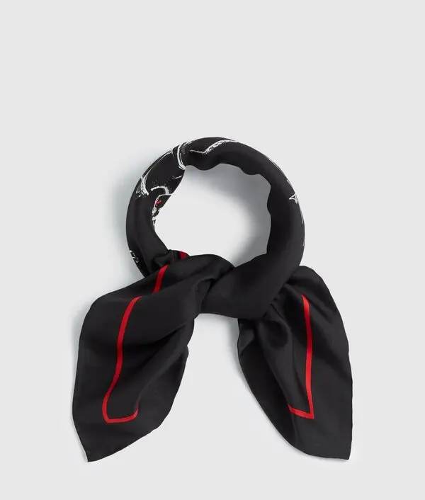 Karl Lagerfeld K/ballet Silk Scarf - Black