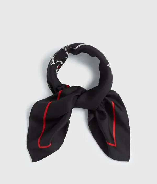 Karl Lagerfeld K/ballet Silk Scarf - Black