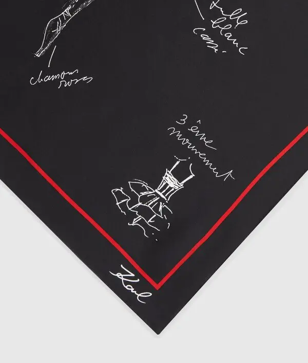 Karl Lagerfeld K/ballet Silk Scarf