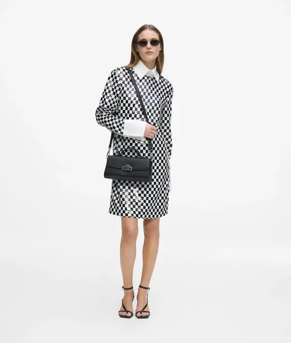 Karl Lagerfeld Rue St-guillaume Metal Crossbody Bag - Black