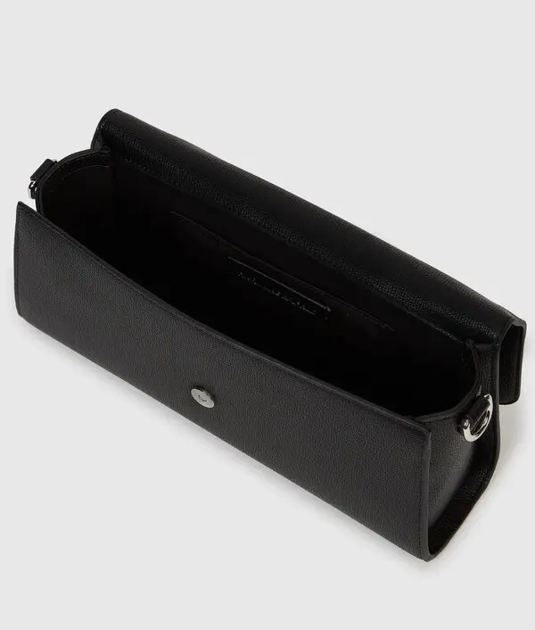 Karl Lagerfeld Rue St-guillaume Metal Crossbody Bag - Black