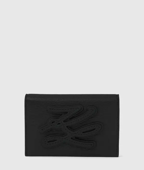 Karl Lagerfeld K/autograph Patch Bifold Wallet - Black-nickel