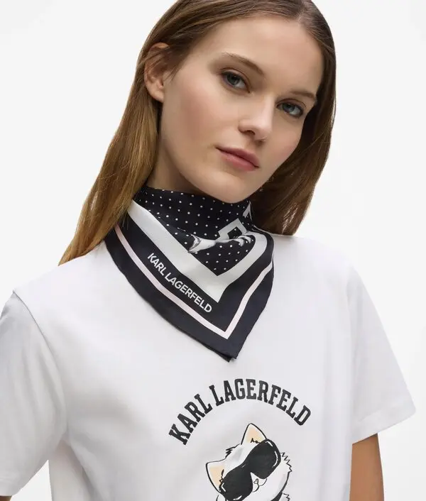Karl Lagerfeld Ikon Choupette Silk Scarf